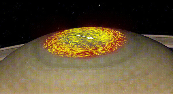 研究發現土星北極「陰陽」漩渦產生極光 | 太陽風 | 陰陽魚 | 大紀元